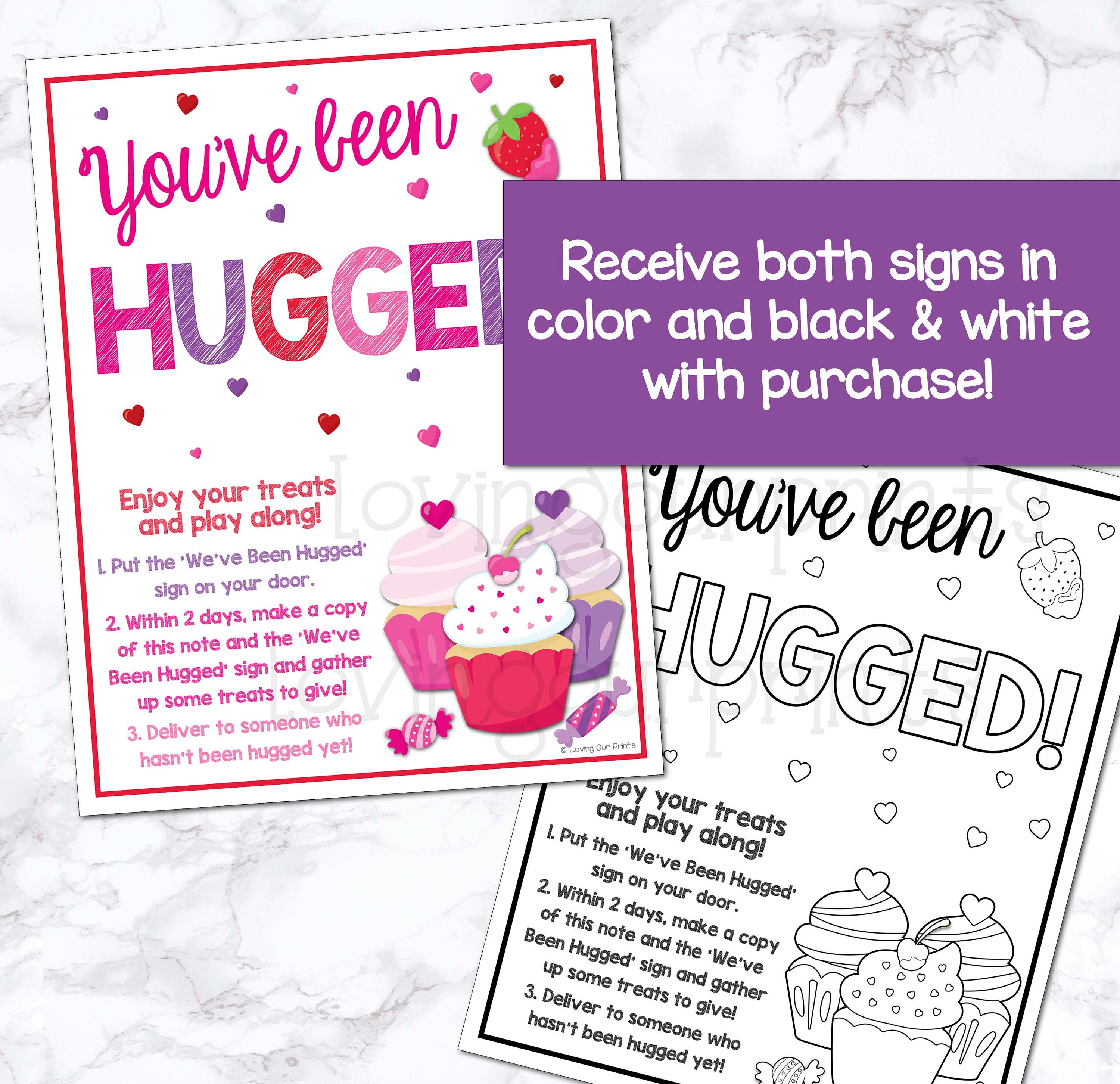 You've Been Hugged Youve Been Hugged Valentine's Day - Etsy