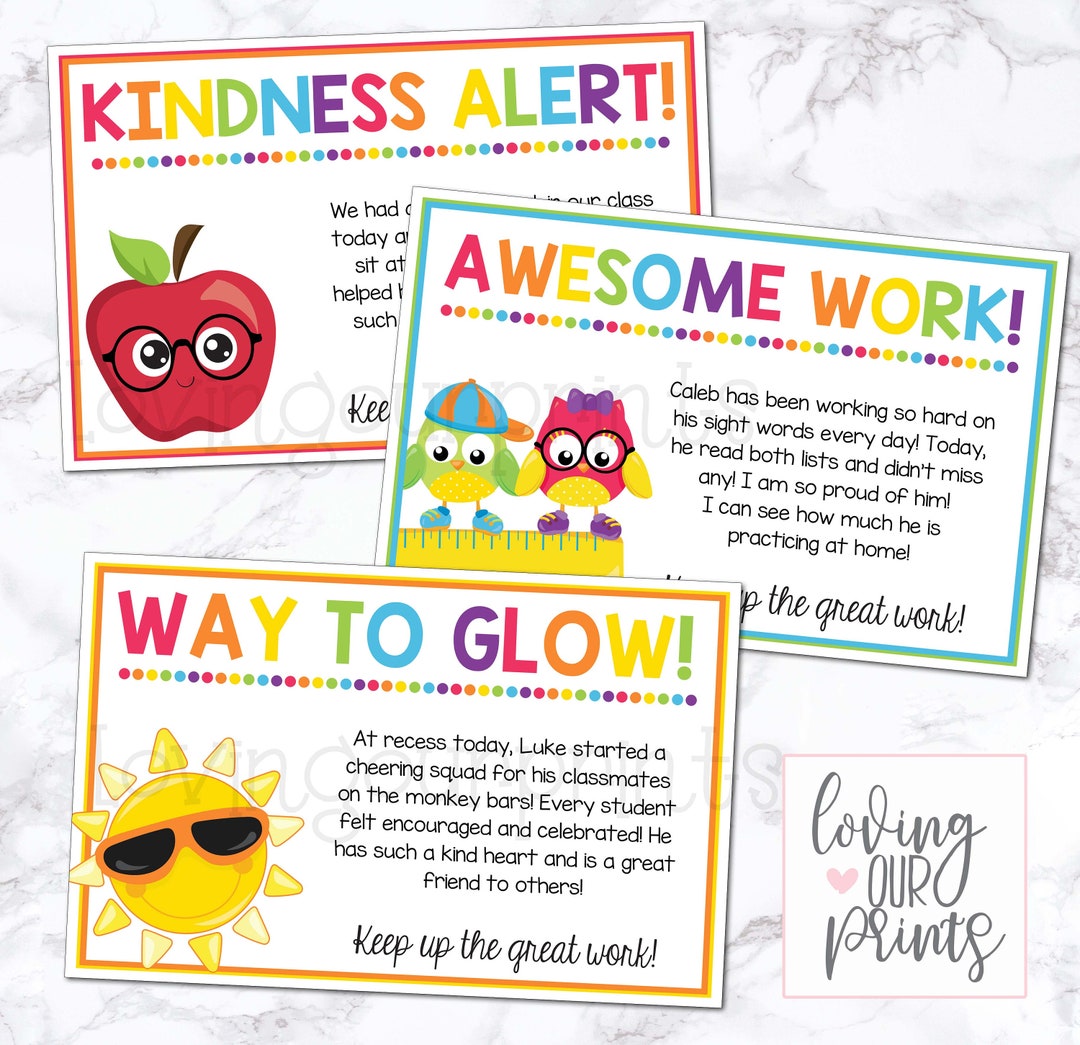 Positive Notes, Positive Notes From Teacher, Editable, Positive Notes ...