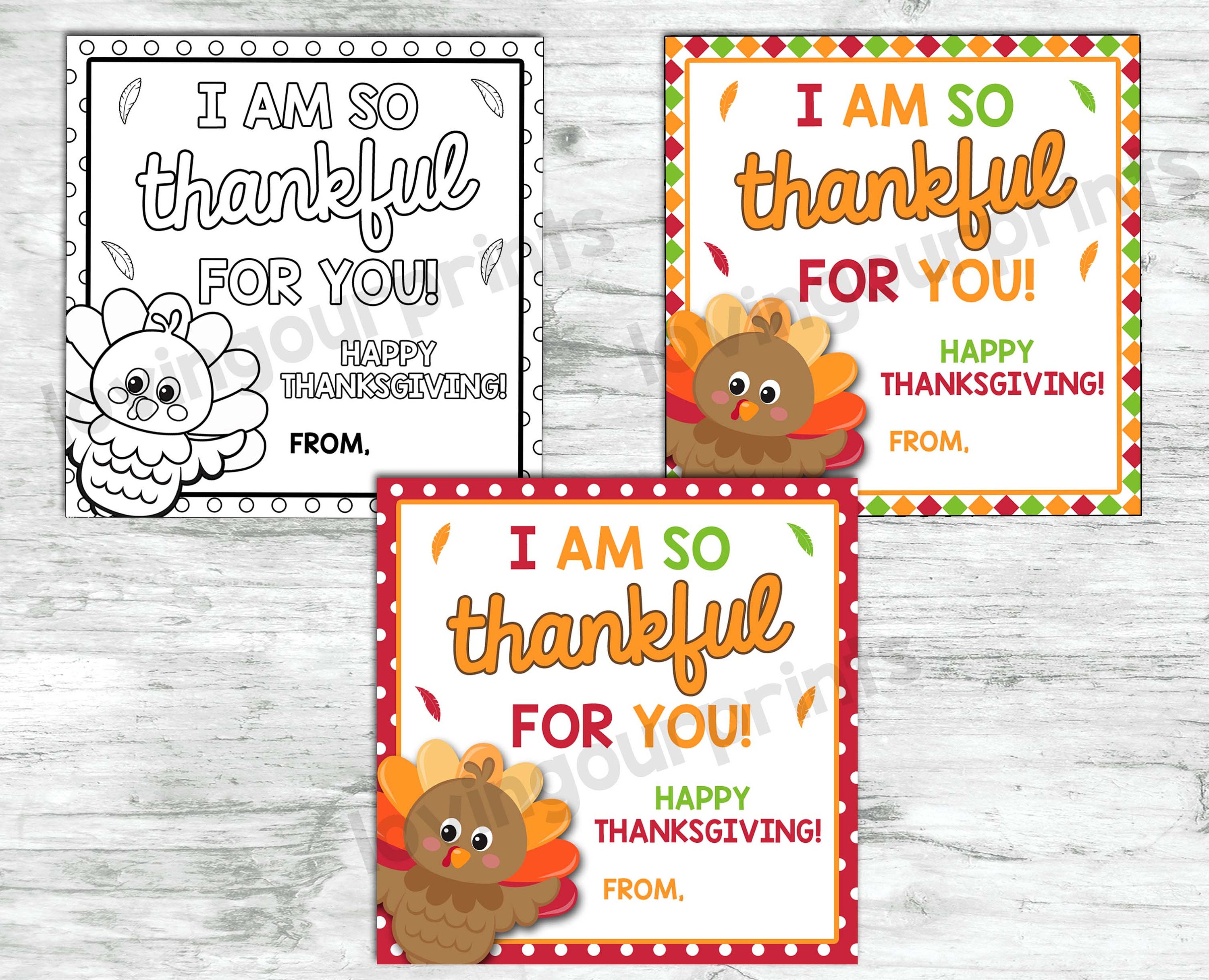 Editable Thanksgiving Tags, I Am Thankful for You Tags, Thanksgiving ...