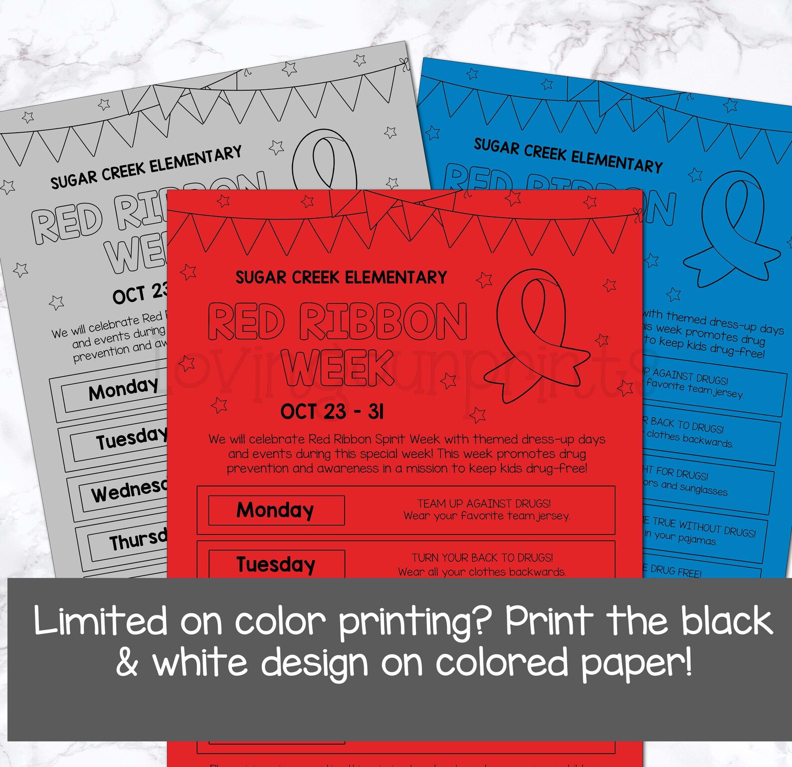 Red Ribbon Week, Editable Red Ribbon Week Flyer, Red Ribbon Week ...