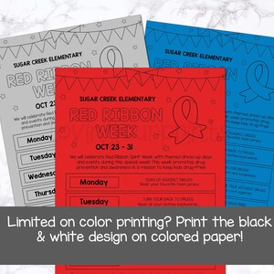 Red Ribbon Week, Editable Red Ribbon Week Flyer, Red Ribbon Week ...