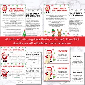 Secret Santa Gift Exchange, Secret Santa Gift Exchange Questionnaire ...