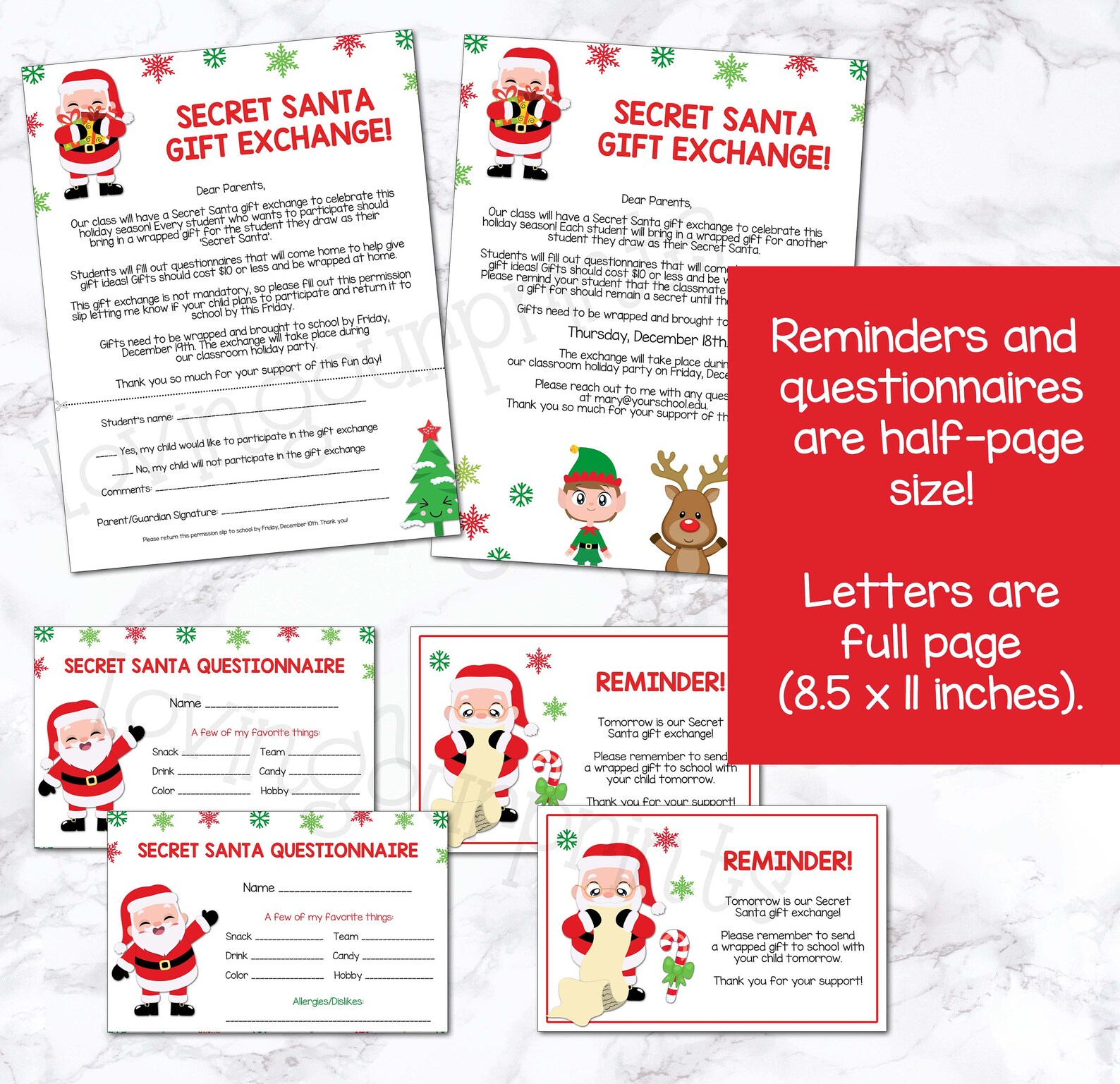 Secret Santa Gift Exchange, Secret Santa Gift Exchange Questionnaire ...