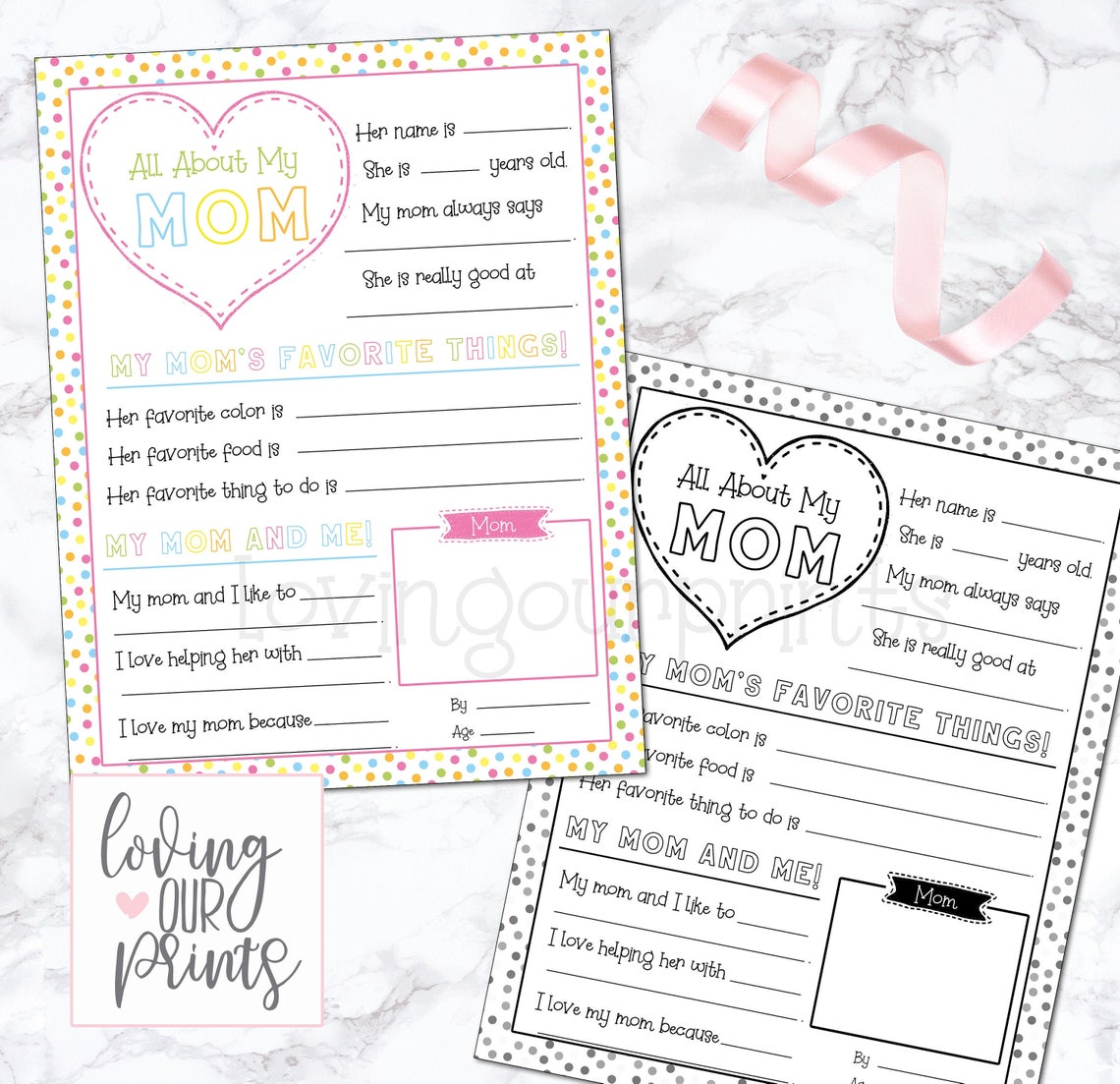 Mothers Day Fill In, Mothers Day Gift, Mothers Day Printable, Mothers ...