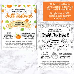 Editable Fall Festival Flyer, Fall Festival Invite, Fall Festival Flyer ...