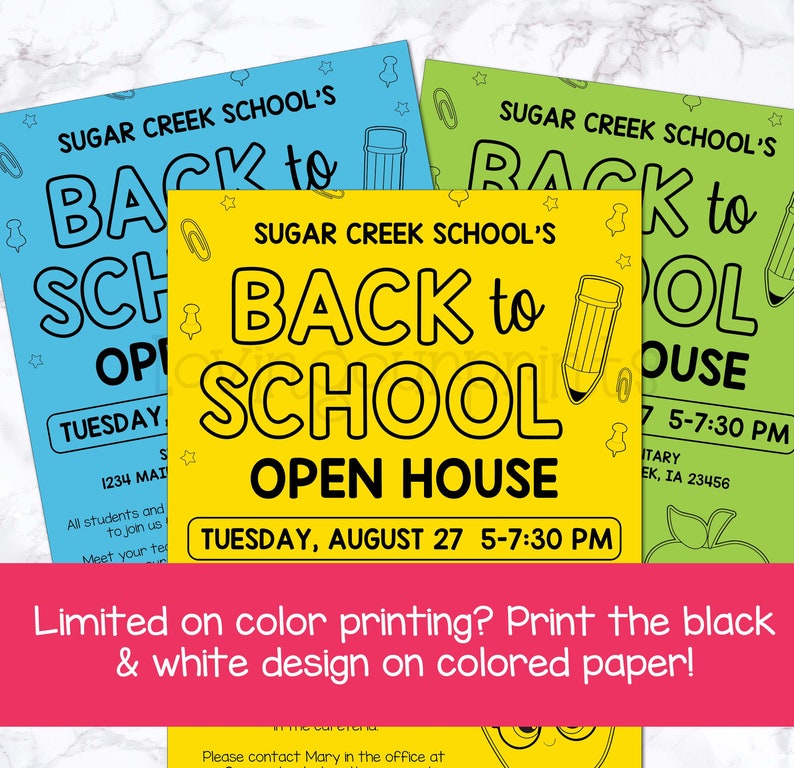 Back to School Open House, Back to School Open House Invite, Back to ...