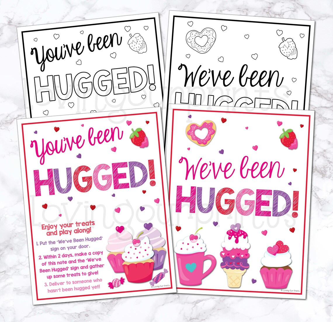 You've Been Hugged Youve Been Hugged Valentine's Day | Etsy