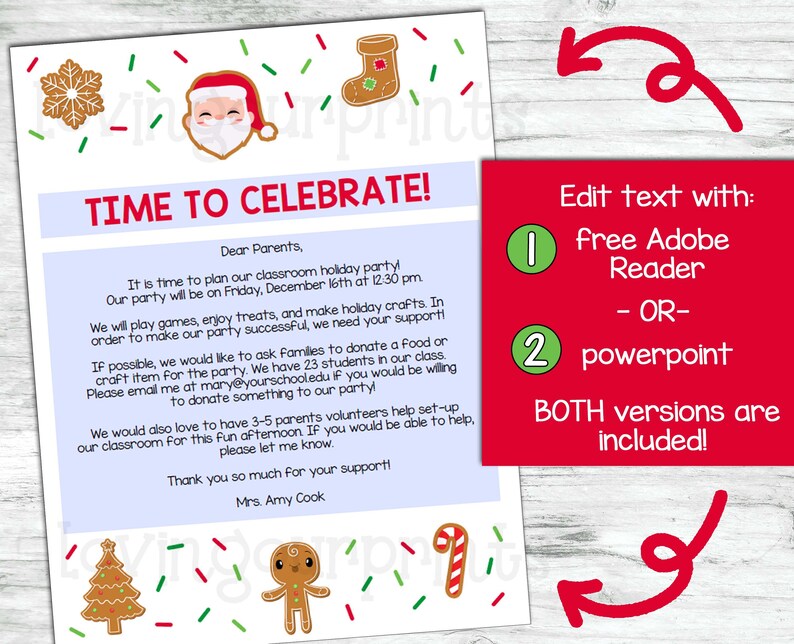 Classroom Christmas Party, Christmas Party Flyer, Class Christmas Party ...
