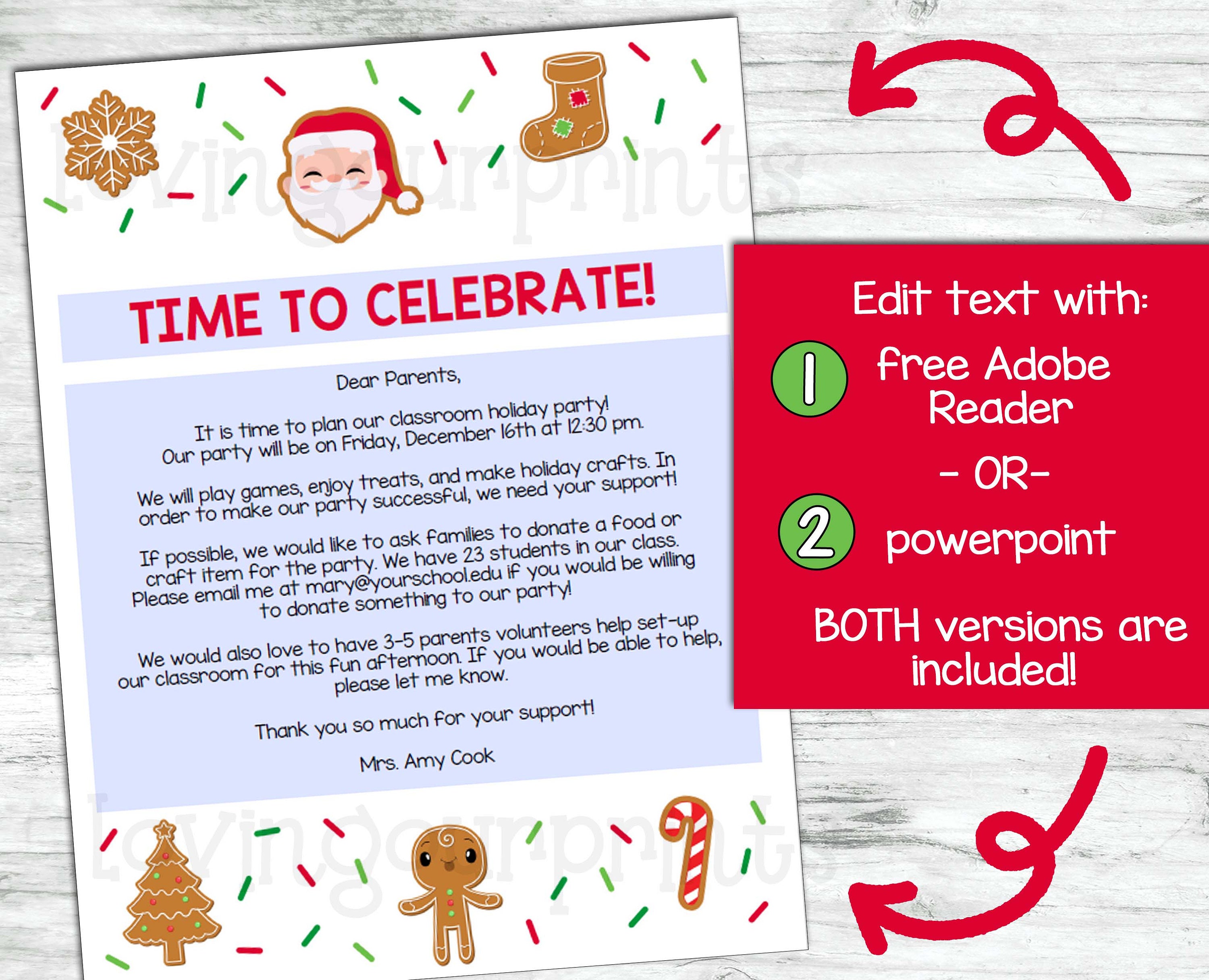 Classroom Christmas Party, Christmas Party Flyer, Class Christmas Party ...