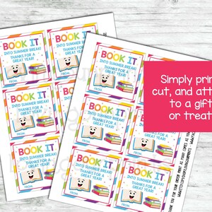 End of the Year Book Tags for Students, Editable End of the School Year ...