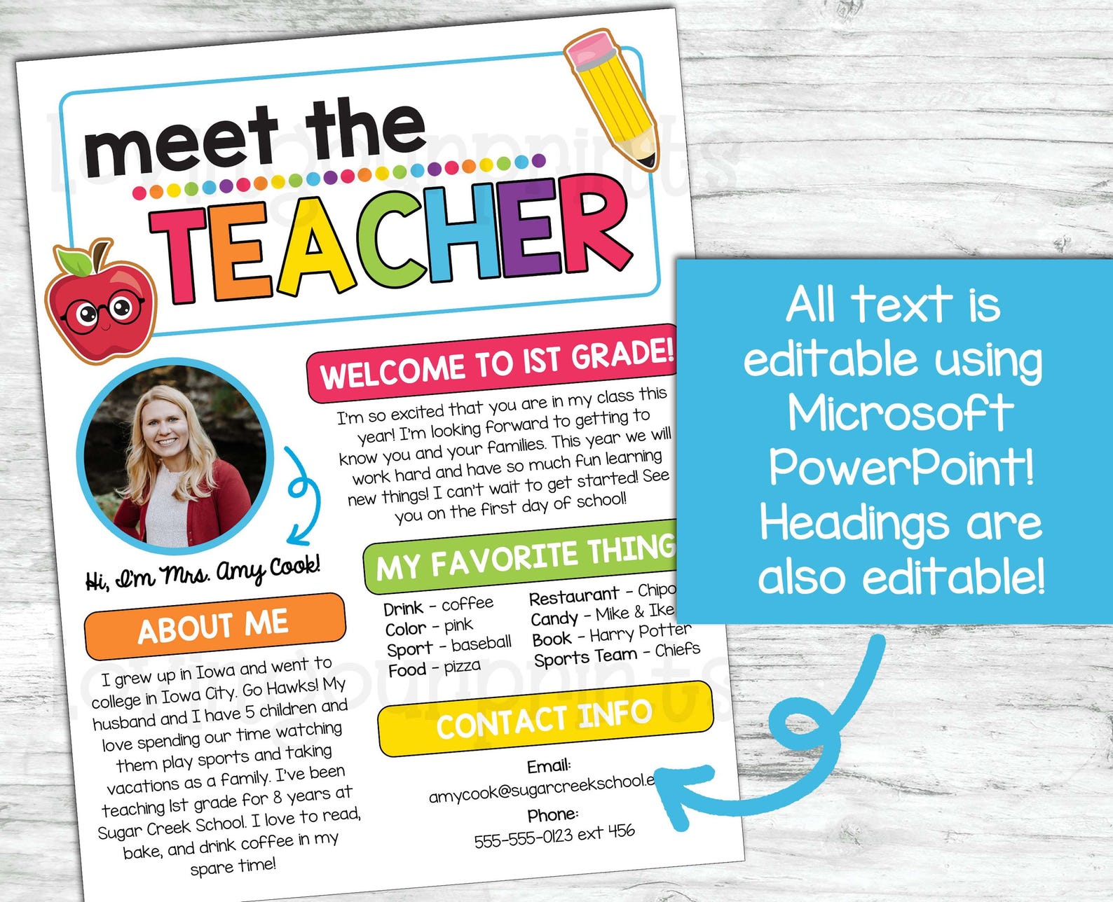 Meet the Teacher, Meet the Teacher Template, Meet the Teacher Editable ...