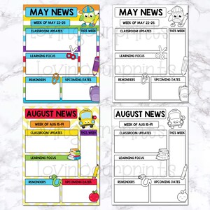 Back to School Newsletter Template, Back to School Newsletter ...