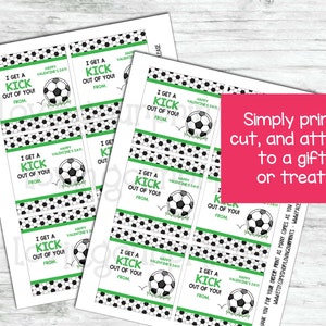 Soccer Valentine Cards, Editable Valentine Card, Soccer Valentines ...