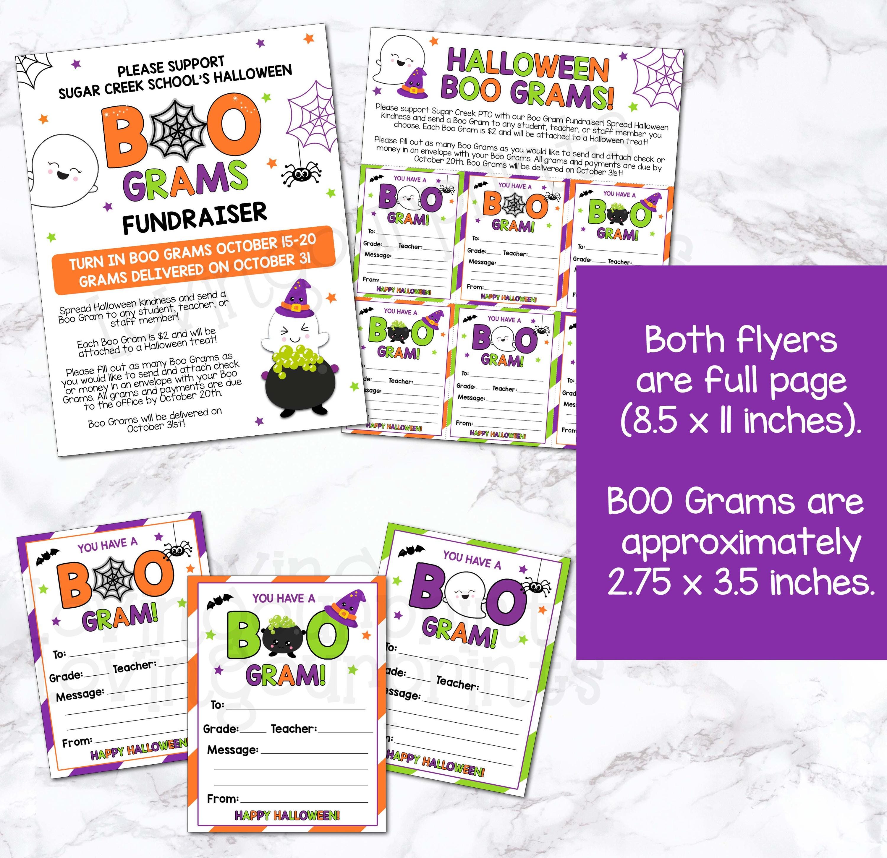 Boo Grams, Boo Grams Template, Editable Boo Grams Flyer, Boo Grams ...