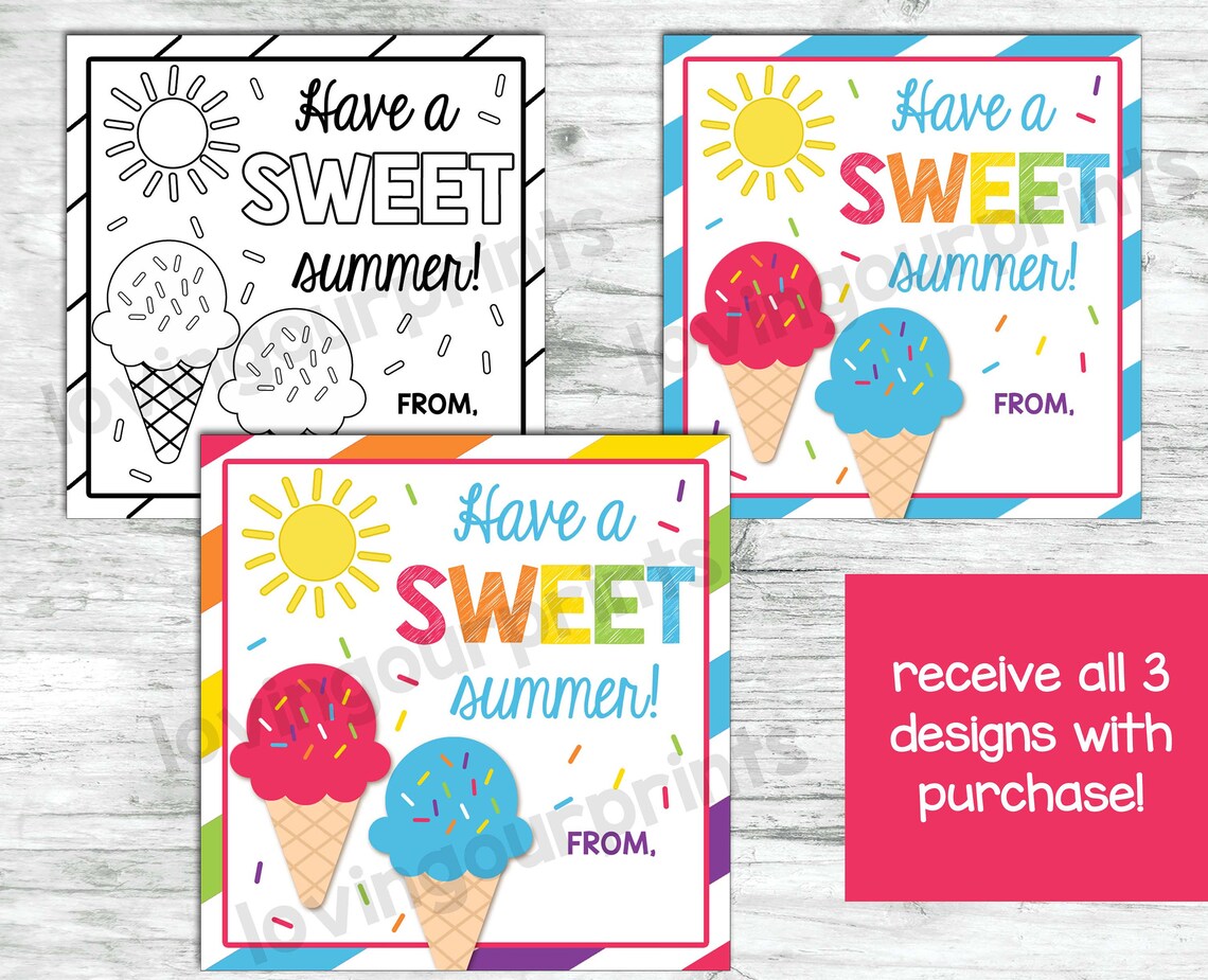 Have a Sweet Summer Tag Have a Sweet Summer Printable Have a - Etsy