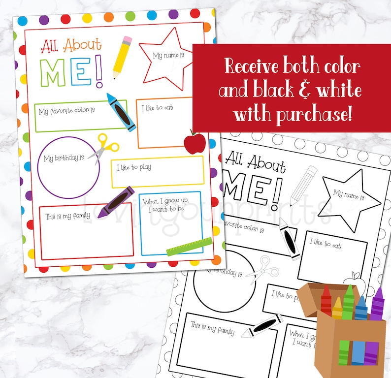 Back to School Interview, First Day of School Printable, All About Me ...