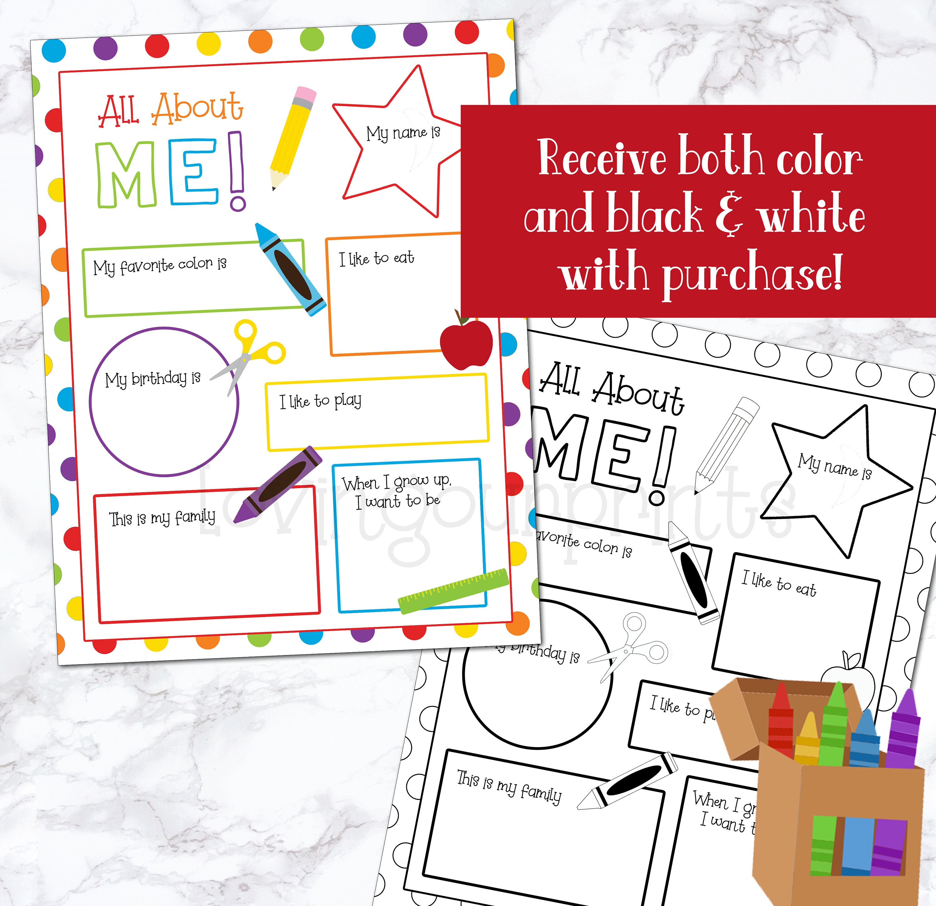 Back to School Interview, First Day of School Printable, All About Me ...