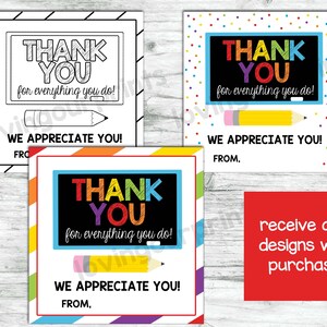 Editable Teacher Appreciation Tags, Teacher Appreciation Tags Printable ...
