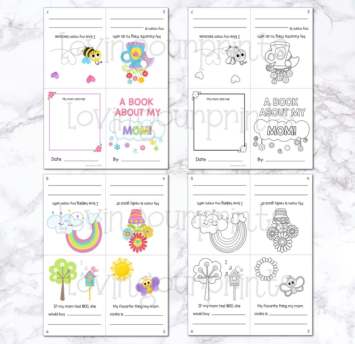 Printable Mothers Day, Printable Mothers Day Gift, Mothers Day Book ...