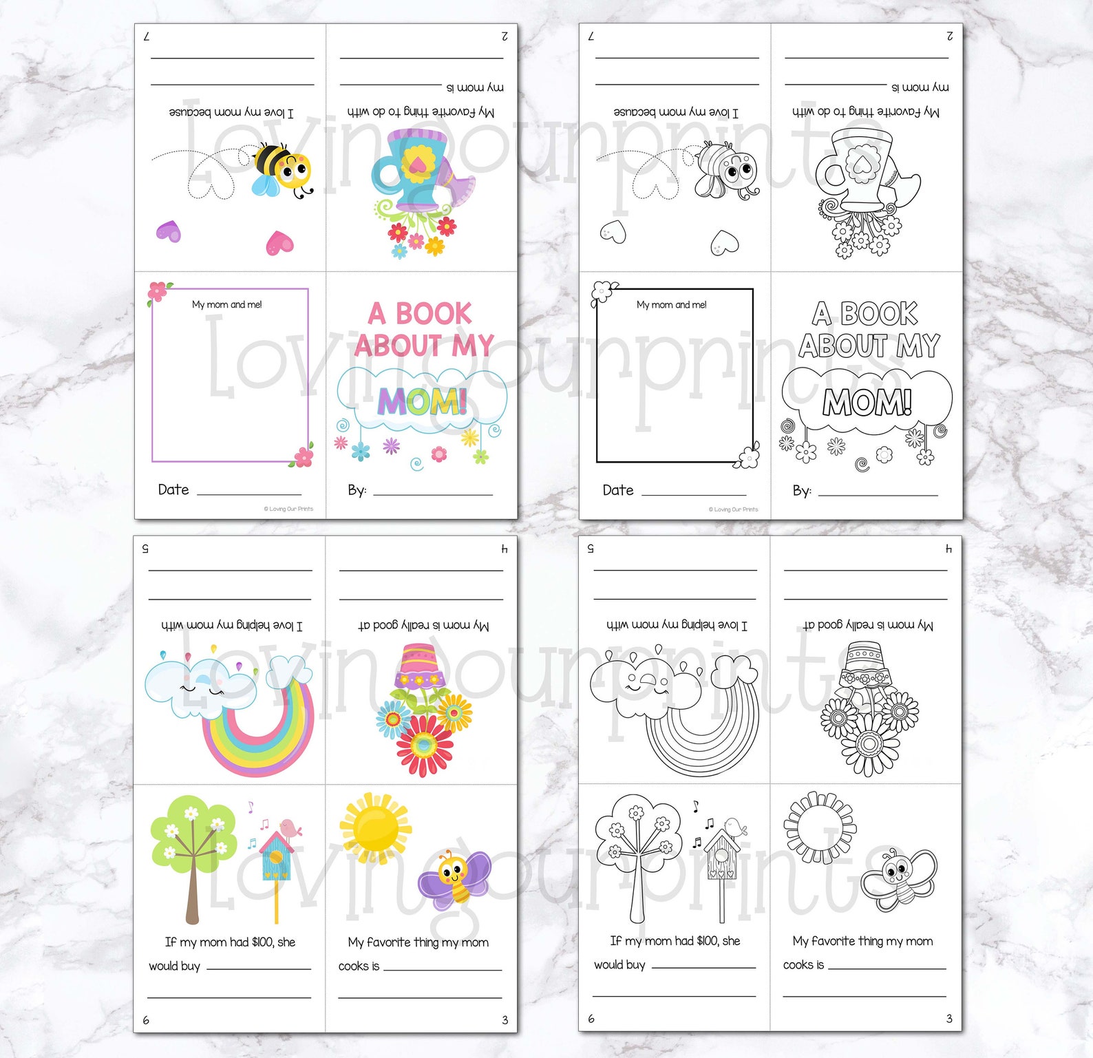 Printable Mothers Day, Printable Mothers Day Gift, Mothers Day Book ...