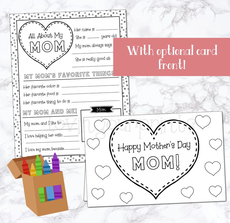 Mothers Day Fill In Mothers Day Gift Mothers Day Printable - Etsy