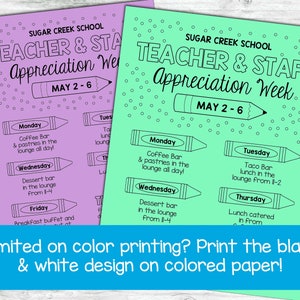 Teacher Appreciation Week Printable, Editable Teacher Appreciation Week ...
