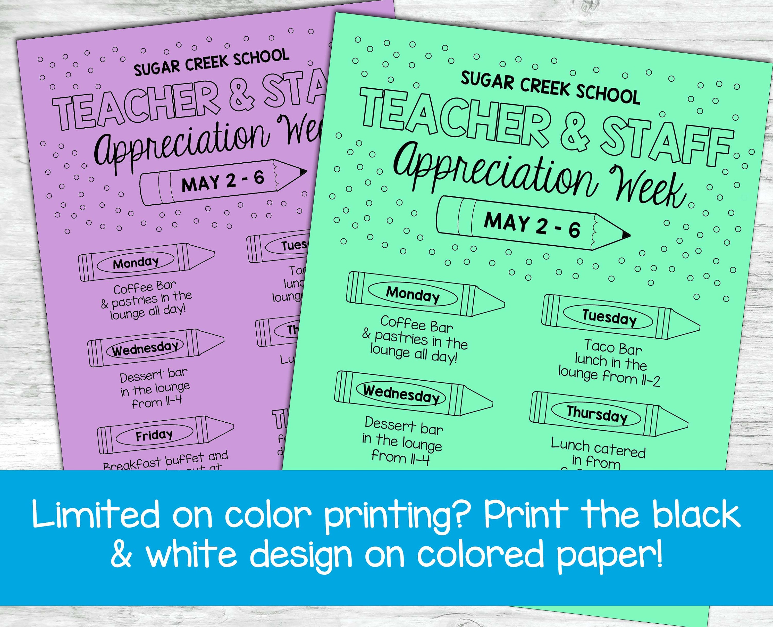 Teacher Appreciation Week Printable Editable Teacher - Etsy