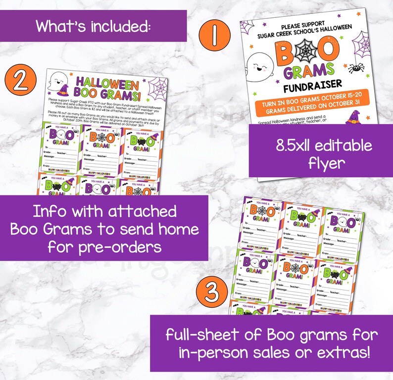 Boo Grams, Boo Grams Template, Editable Boo Grams Flyer, Boo Grams ...