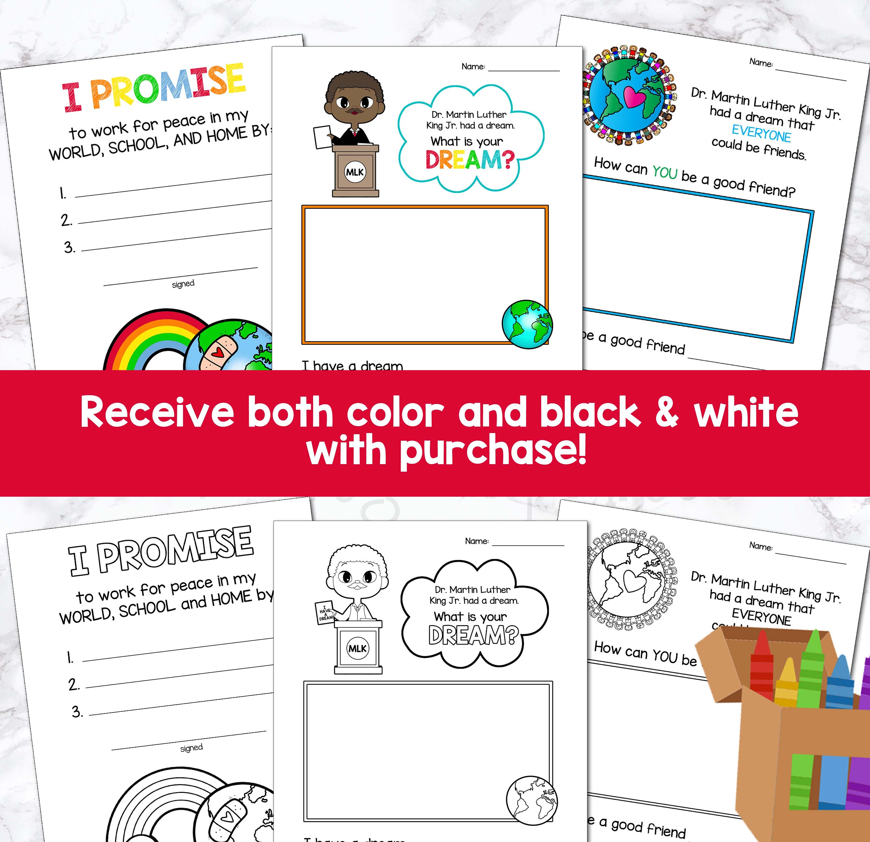 MLK Day Activity, Martin Luther King Jr. Day, Martin Luther King Jr ...