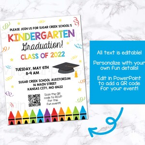 Kinder Graduation Bundle, Kinder Graduation Invitation, Kinder Grad ...