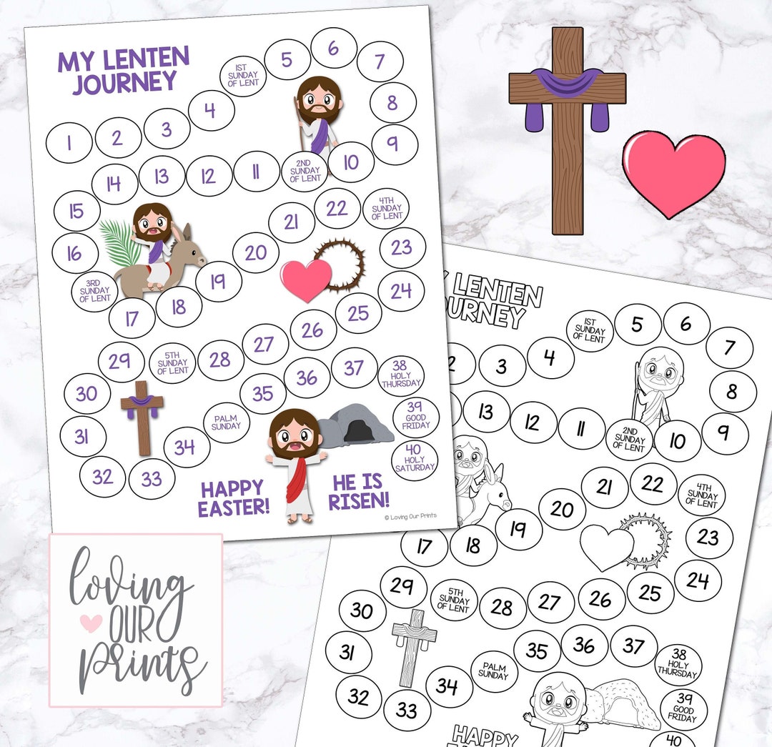 Lenten Calendar, Ash Wednesday Printable, Lent Calendar, Lenten ...
