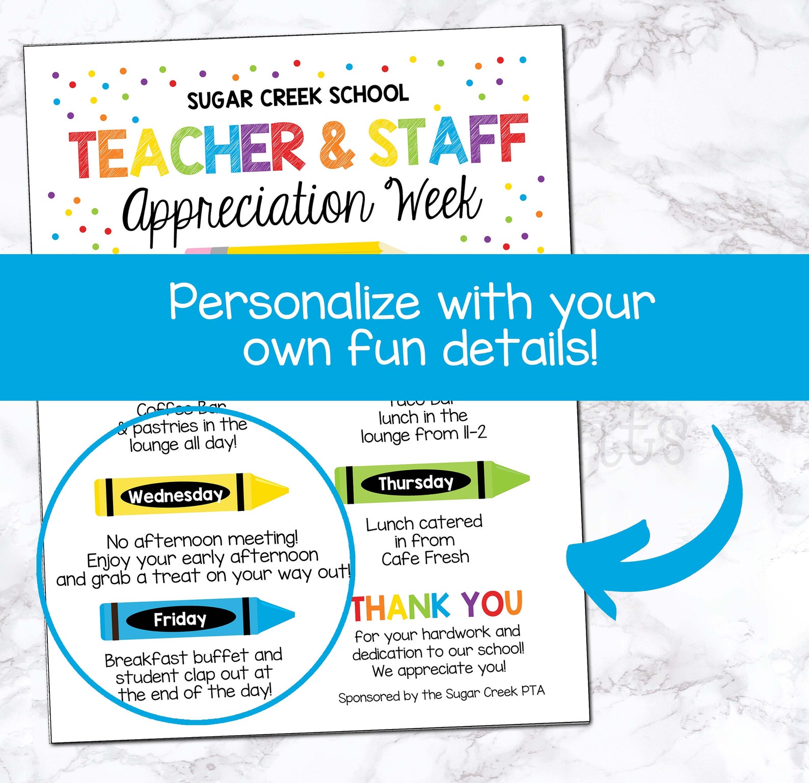 Teacher Appreciation Week Printable, Editable Teacher Appreciation Week ...