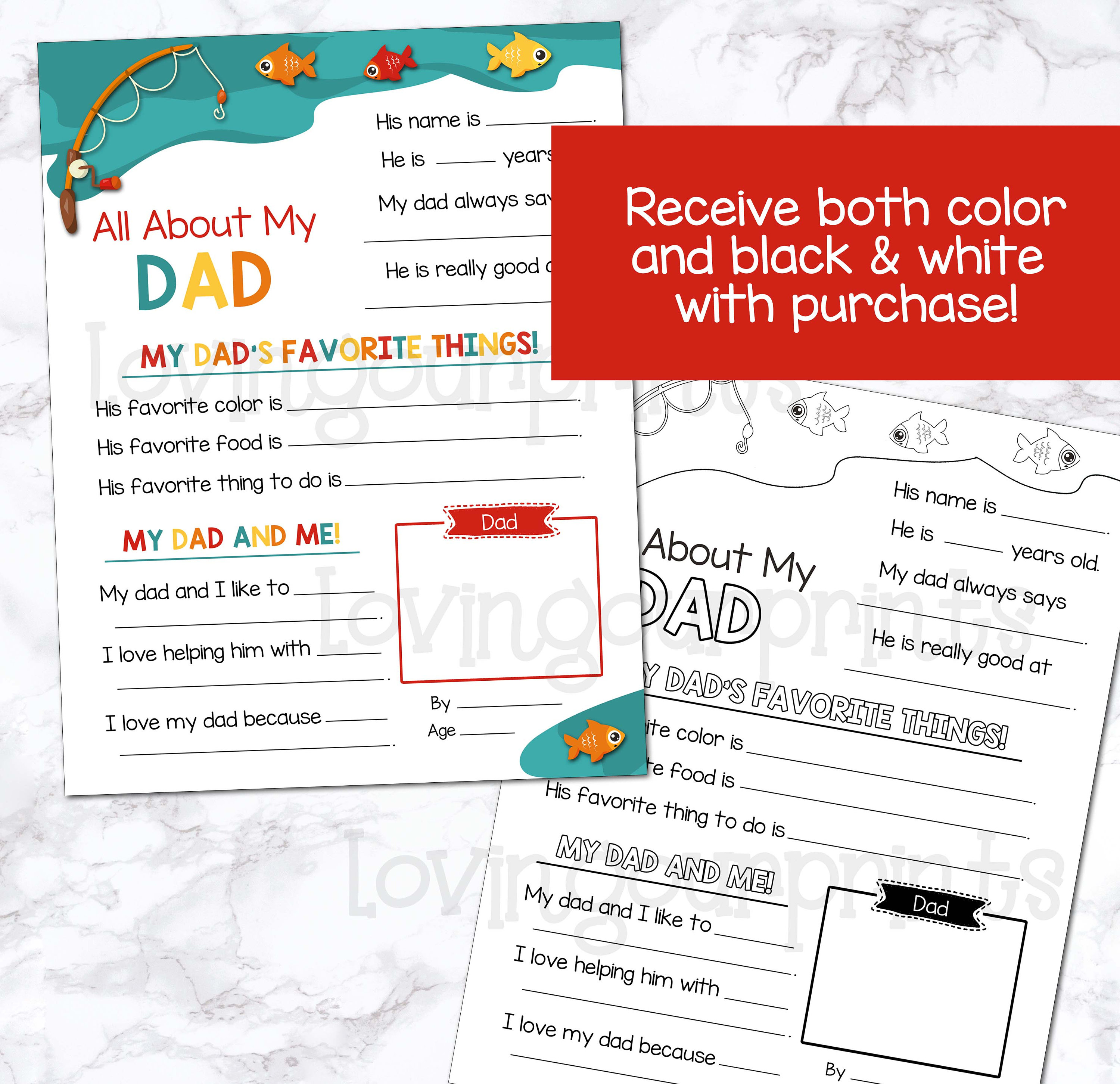 Father's Day Questionnaire, All About My Dad Printable, Father's Day ...