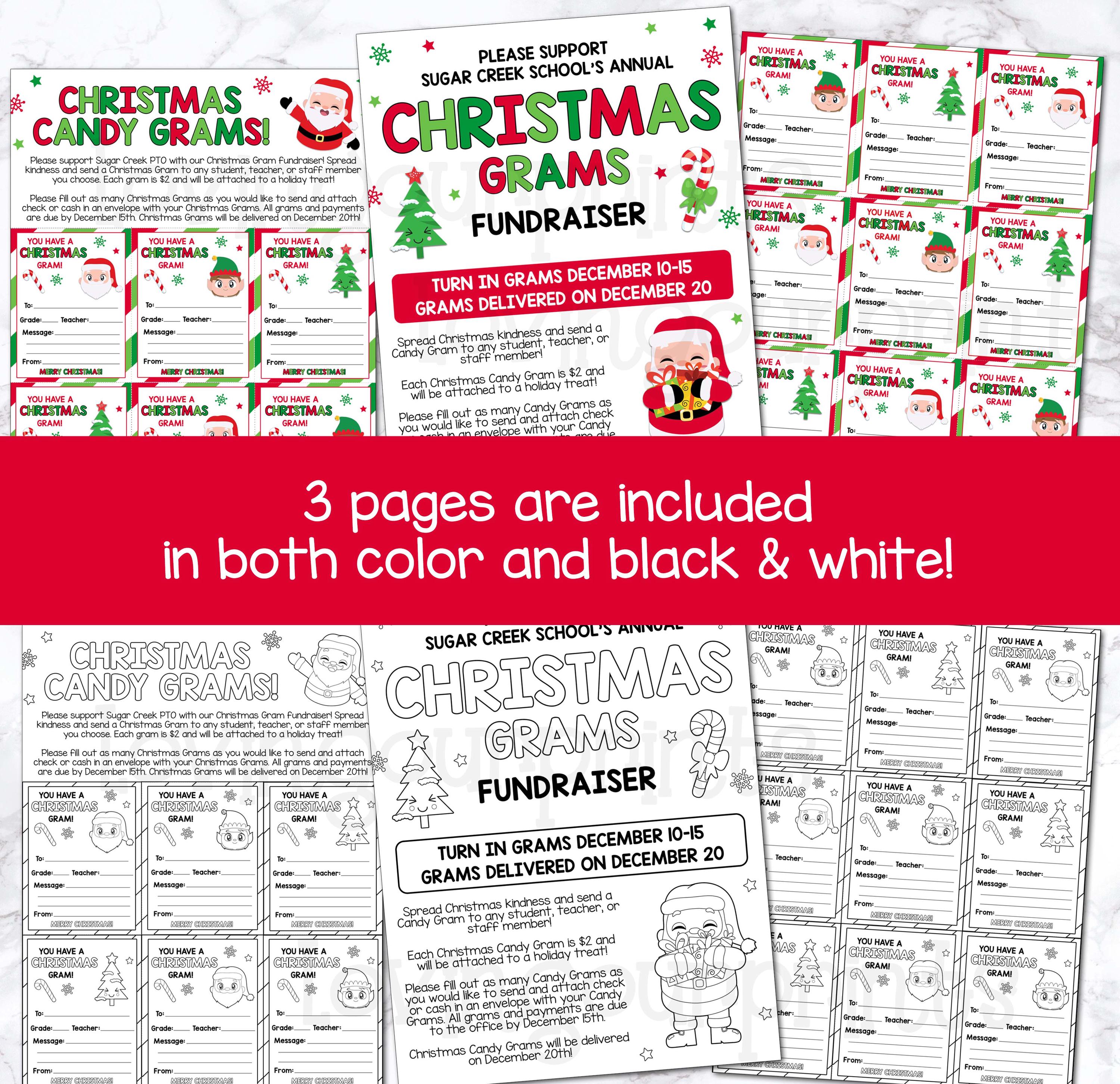 Christmas Candy Grams, Christmas Candy Gram for Kids, Christmas Candy ...