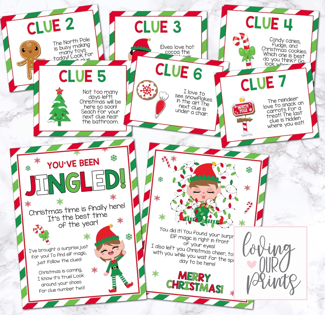 Elf Scavenger Hunt, Christmas Scavenger Hunt, Christmas Scavenger Hunt ...