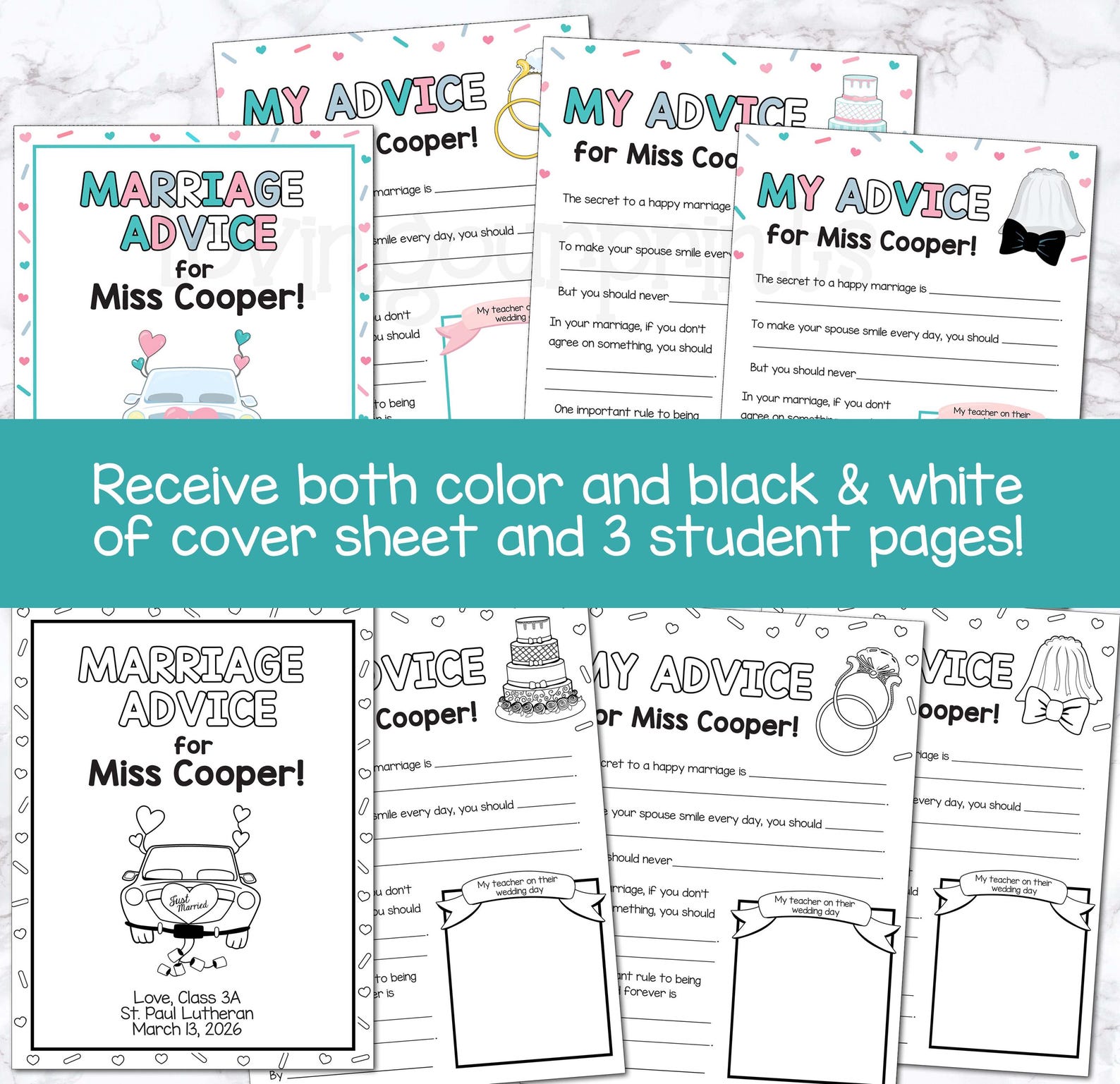 My Teacher is Getting Married, Advice Book From Students, Marriage ...