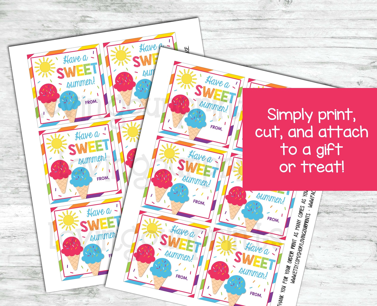 Have a Sweet Summer Tag Have a Sweet Summer Printable Have a - Etsy