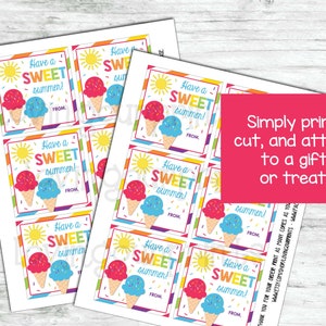 Have a Sweet Summer Tag, Have a Sweet Summer Printable, Have a Sweet ...