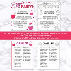 Editable Valentines Day Flyer, Valentines Day Class Party Flyer ...