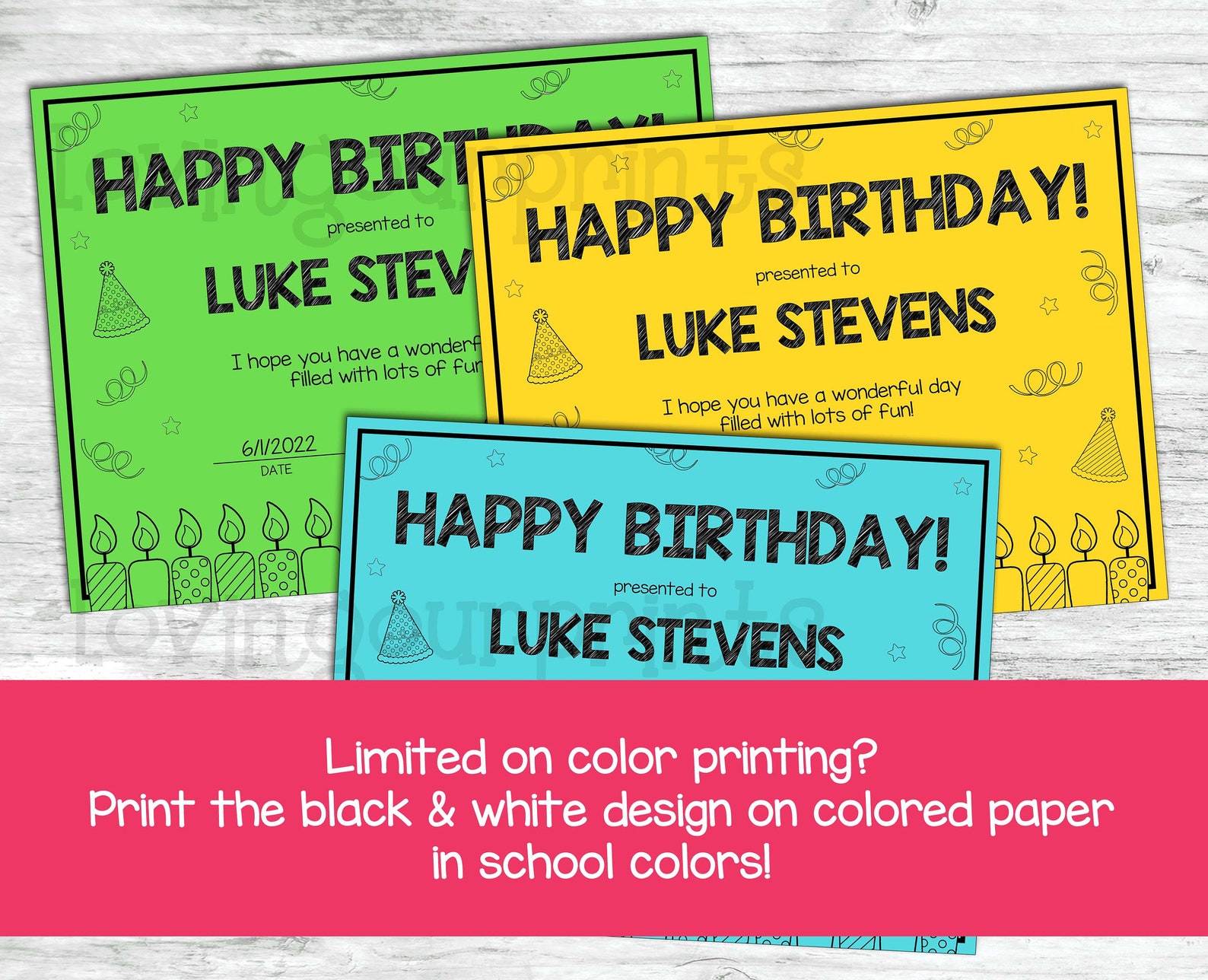Editable Birthday Certificate Birthday Certificate Classroom - Etsy