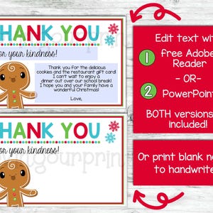 Holiday Thank You Cards, Holiday Thank You Notes, Christmas Thank You ...