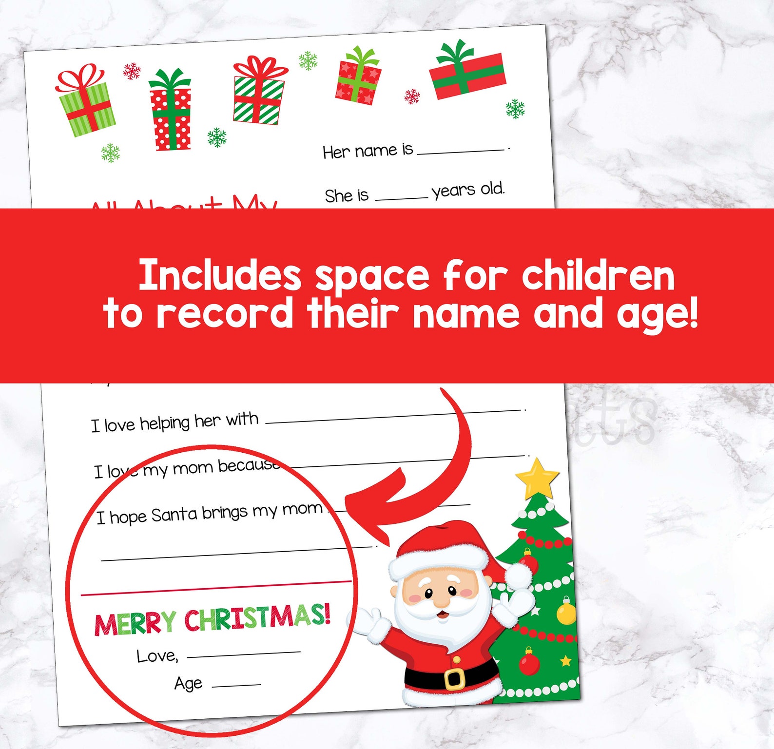Christmas Card for Mom, Christmas Card for Parents From Kids, Mom ...
