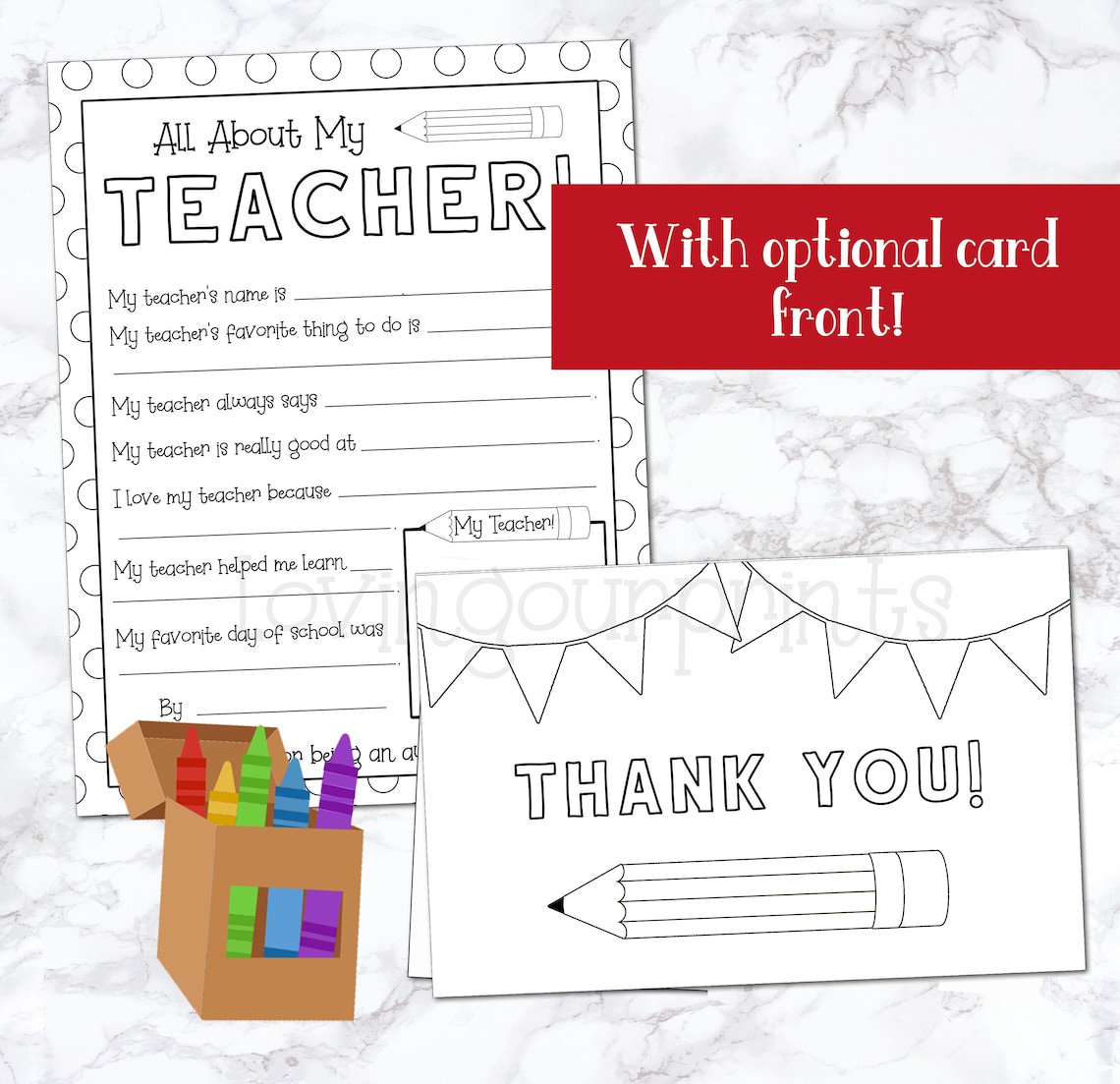 Teacher Appreciation Week Printable All About My Teacher - Etsy