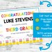 3rd Grade Certificate, Editable Third Grade Certificates, End of the ...