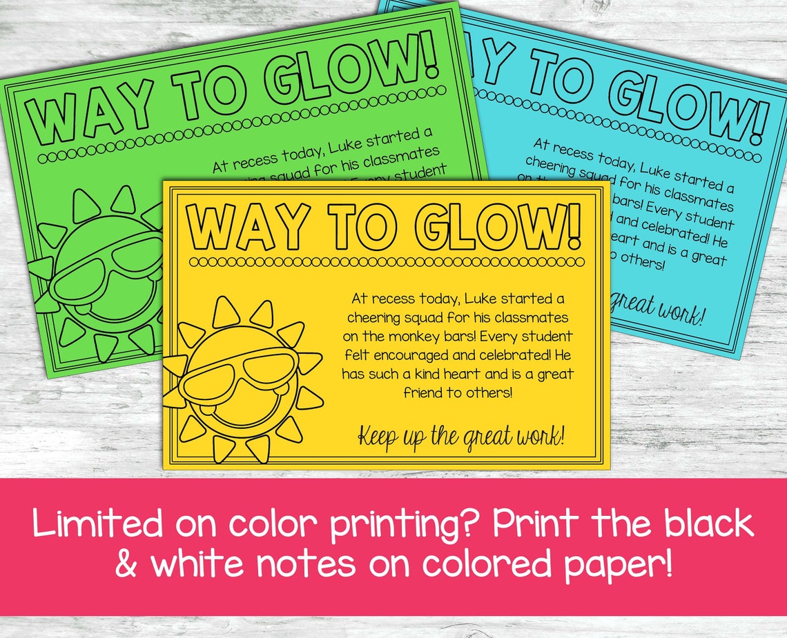 Positive Notes Positive Notes From Teacher Editable - Etsy