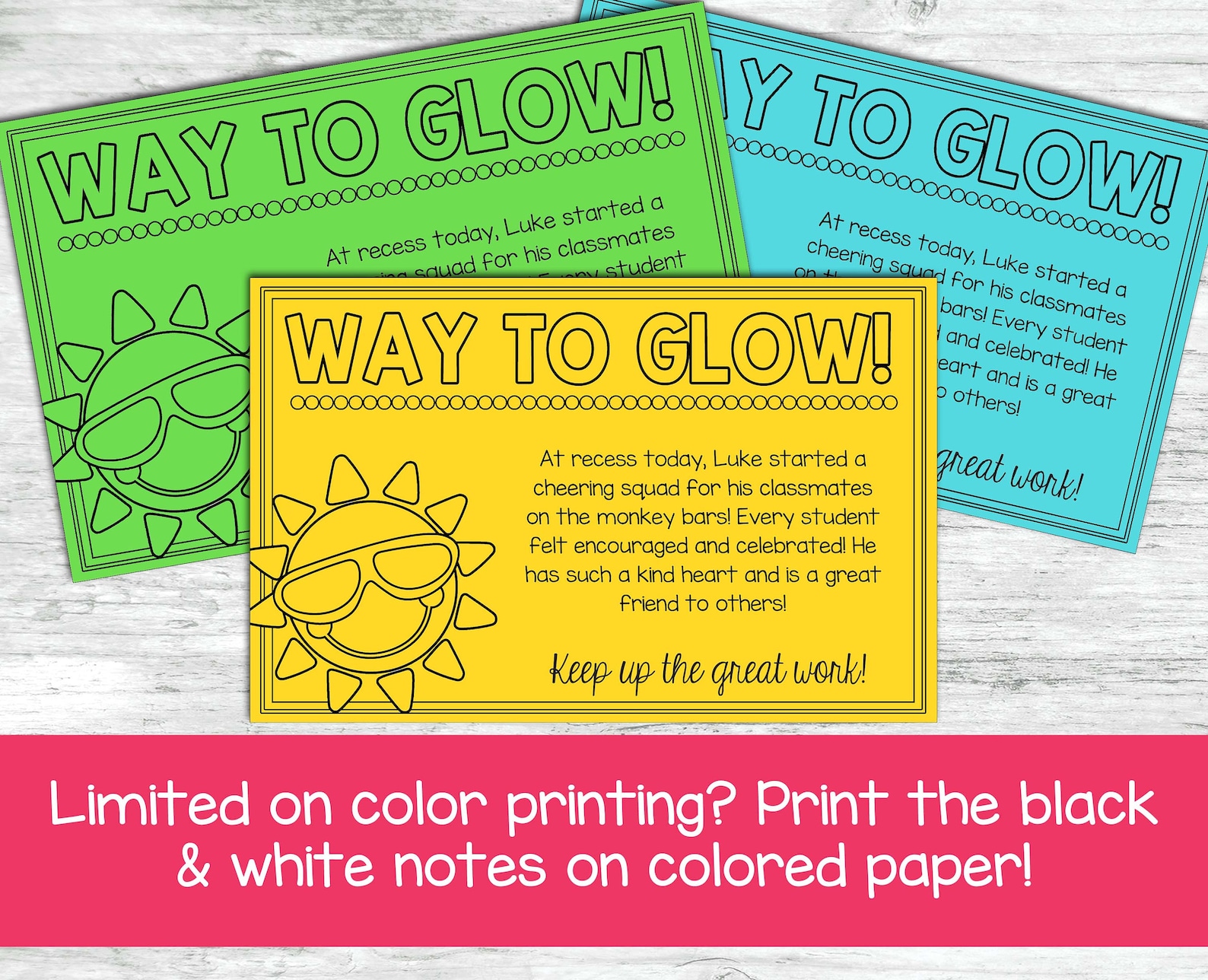 Positive Notes Positive Notes From Teacher Editable - Etsy