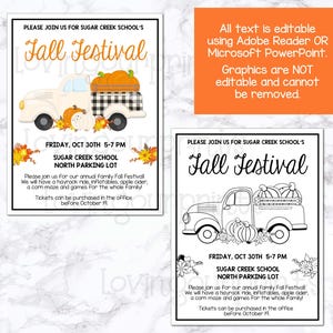 Fall Festival, Editable Fall Fest Flyer, Editable Fall Festival Flyer ...