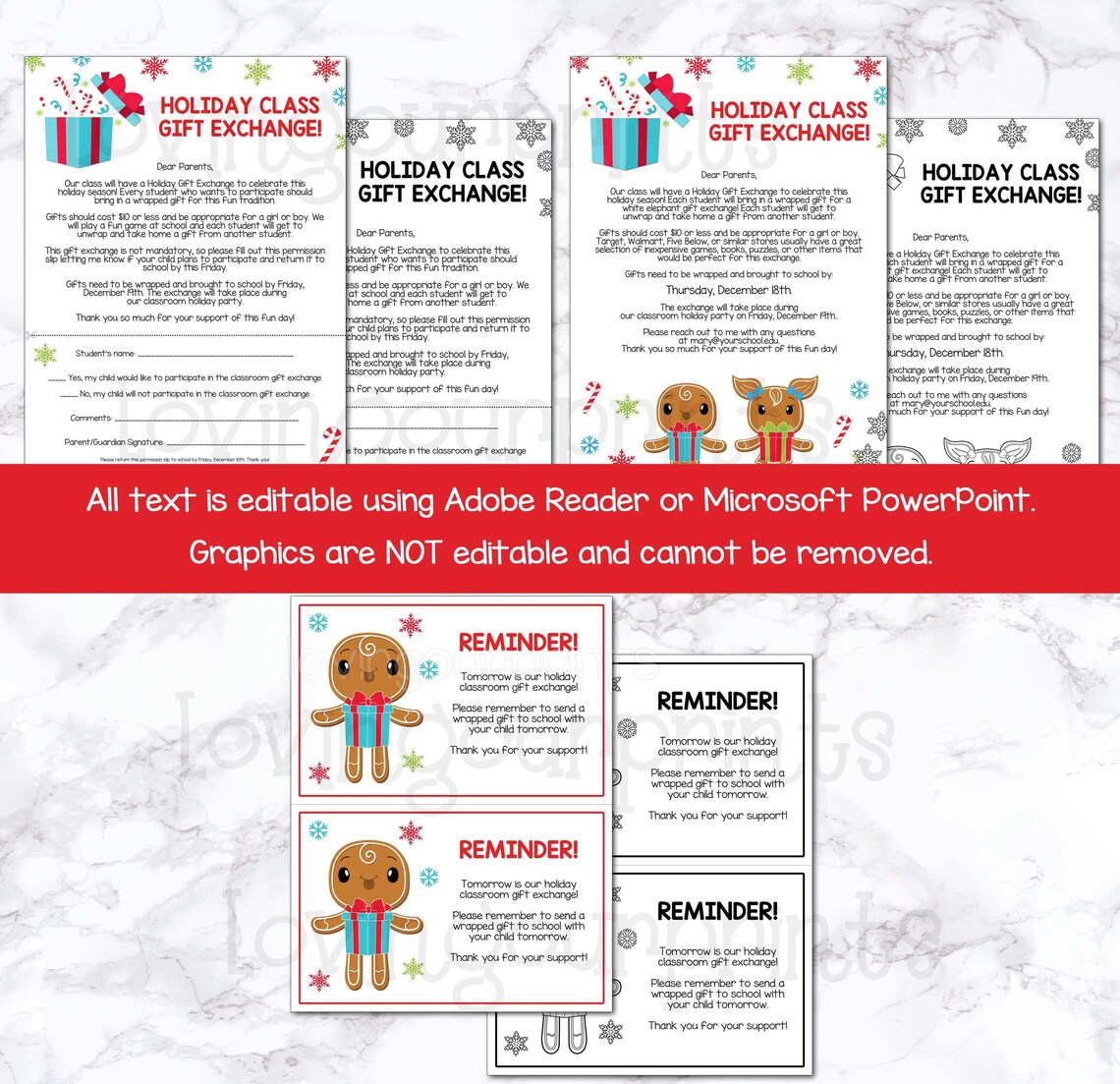 Gift Exchange Letter to Parents, Class Gift Exchange, Classroom Gift ...