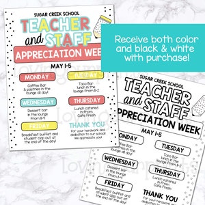 Teacher Appreciation, Editable Teacher Appreciation Flyer, Teacher ...