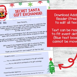 Secret Santa Gift Exchange, Secret Santa Gift Exchange Questionnaire ...